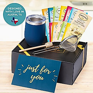 KEDRIAN Tea Gift Box Set, Tea Gift Sets, Tea Sets For Women & Men, Tea Gifts For Tea Lovers Women, Tea Gift Baskets, Sick Care Package For Sick Friend, Variety Tea Sampler Gift Set Box for Tea Lovers