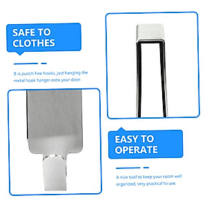 1pc Door Hook Double Sides Hooks Organizer Hooks Punch- Hook Punch Storage Hook Bathroom Hanger Hanging Hook Back Door Hanger Glass Door Hanger Towel Hooks