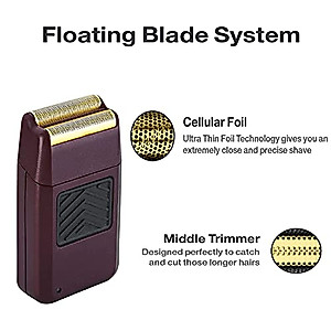 2 Pack Professional 5 Star Series Finale Shaver Replacement Foil and Cutter Bar Assembly Compatible with wahl Shaver Foil 7031-100, 7043-100 Super Close Shaving Replacement Heads，Red