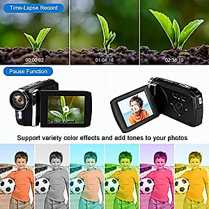 Heegomn Video Camera Camcorder 2.7K 36MP Video Recorder Camera Vlogging Camera for YouTube TikTok Digital Camera Recorder Kids Camcorder with 2.8" LCD Screen,8X Digital Zoom for Teens Beginners