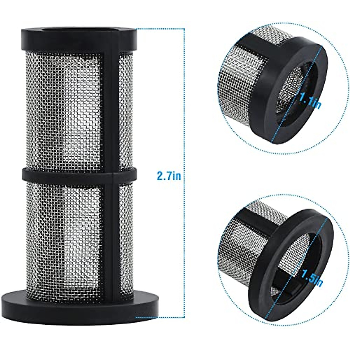 ATIE 180, 280, 380, 3900 Pool Cleaner in-Line Filter Screen 48-222 Replacement Compatible with Zodiac Polaris 180, 280, 380, 3900 Model Pool Cleaner in-Line Filter Assembly 48-080 (2 Pack)
