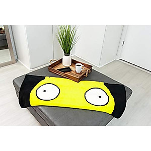 Official Bobs Burgers Fleece Throw Blanket - 45x60-Inch Cozy Accessory - Perfect for Bed, Couch, Chair - Fuzzy Lightweight Comforter Featuring Iconic Toy from Cartoon - Licensed Merchandise