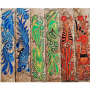 Amate Bookmarks by Jacq & Jürgen 5 Pack Hand Painted Mexican Unique Art