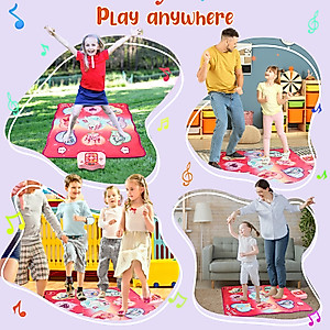 Beginreally Dance Mat for Girls, Electronic Music Dance Pad with Adjustable Volume, Dancing Games with LED Score Screen, 5 Game Modes, Christmas Birthday Gifts Toys for Age 3 4 5 6 7+ Year Old Girls