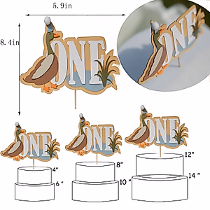 One Lucky Mallard Duck Cake Topper,Mallard 1st Birthday Decoration,Little Duck Hunter Party Decor,Mallard Duck Birthday Party Supplies,Duck Hunting Theme,Lucky Baby Shower Cake Tooper