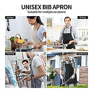 Wizfuyq Sun Moon Star Aprons For Men With Pockets Women For Cooking Gardening Adjustable Waterproof Bbq Chef Gifts Home Bibs