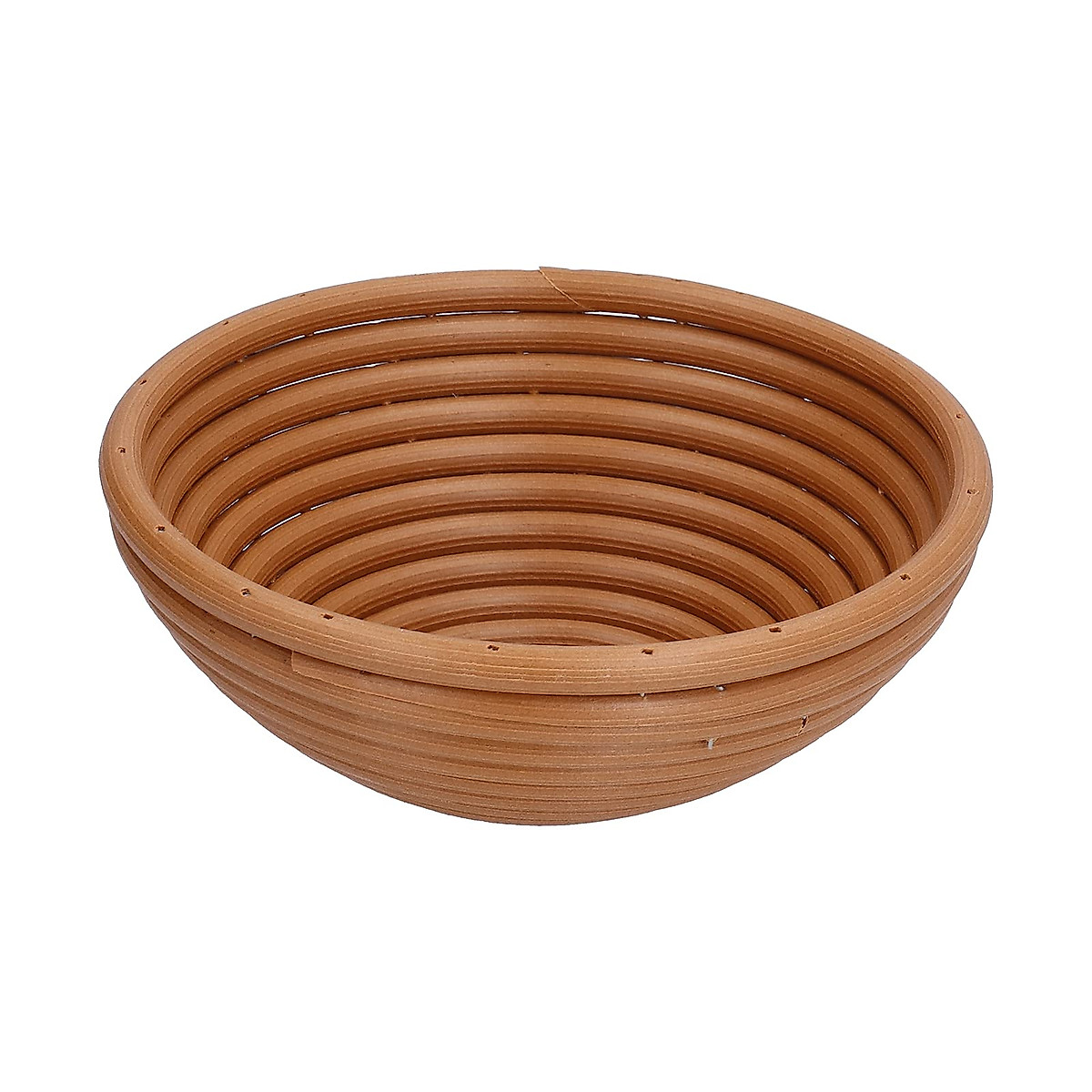 Proofing Baskets for Bread Baking, Washable European Style Bread Baking Tool Woven Basket Fruit Tray(round yellowish brown16*6cm)