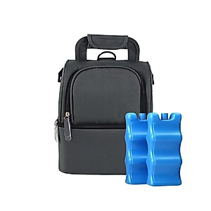 Zomee Breastmilk Baby Bottle Cooler Travel Bag - Insulated to Keep Milk Cold - Includes 2 Ice Pack-Perfect for Nursing Moms - Great for Traveling Work School