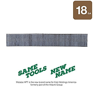Metabo HPT Brad Nails | 1-Inch x 18 Gauge | Smooth | Electro Galvanized | 1,000 Count | 24102THPT