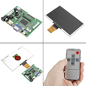 7 Inch 1024 x 600 VGA Monitor Screen LCD TFT Display Kit with Driver Board Monitor for 3/2, Support Plug and Play Function