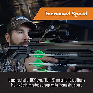 Excalibur Matrix Archery Hunting Versatile Durable Replacement Crossbow String for Reduced Greep & Increased Speed | Fits Matrix & Bulldog Series, Zombie Green (1 Pack)