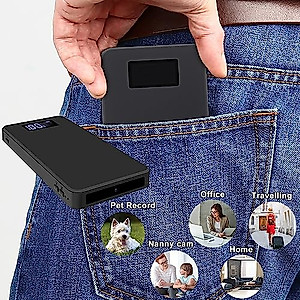 KEHZKCT 64GB Spy Camera Hidden Camera 10000 mAh Full HD 1080P Mini Spy Hidden Camera,Nanny Cam Hidden Camera,Small Security Hidden Camera with Gravity Sensor/Night Vision - No WiFi