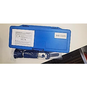 AMTAST Brix Refractometer with ATC for Liquid Fruit Canned Food Sugar Content Test 0-32% Brix Refractometer Automatic Temperature Compensation