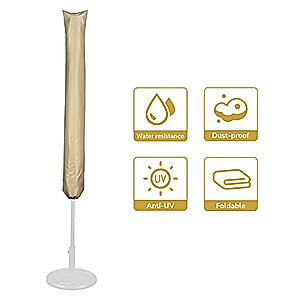 Yescom Outdoor Patio Umbrella Protective Cover Bag 180g Polyester Fabric Weatherproof Fits 5' 6' 7' 8' 9' 10' Umb