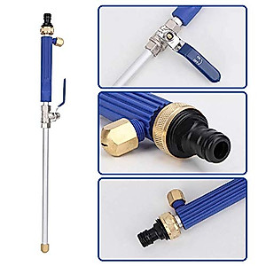 High Pressure Washer Gun, Aluminum Alloy High Pressure Water Gun Powerful Cleaner Washer Spray Nozzle Cleaning Tool for Washing car Window Bathroom and Garden Plants