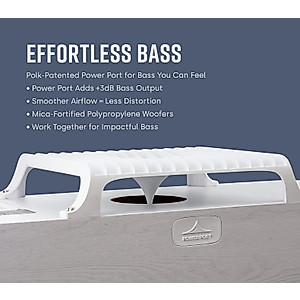 Polk Signature Elite ES60 Tower Speaker - Hi-Res Audio Certified, Dolby Atmos & DTS:X Compatible, 1" Tweeter & Three 6.5" Woofers, Power Port Technology for Effortless Bass, Elegant White-Washed