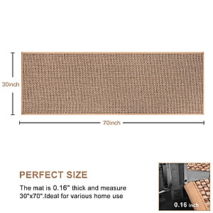 KIMODE Farmhouse Kitchen Runner Rugs 30"x70",Non-Slip Washable Runners for Kitchen Floor,Absorbent Beige Kitchen Mats for Floor,Hallway Runner Rug for Front Sink/Hallway/Laundry Room