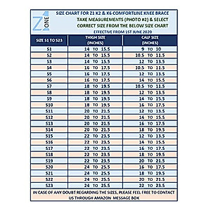 Z1 K2 Knee Brace –Best Knee Brace for ACL/Ligament Injuries/Sports Injuries, Arthritis (OA) & Preventive Protection & Relief from Knee Joint Pain/Degeneration- Men & Women S23(T=24-25.5"/C=22-23.5")