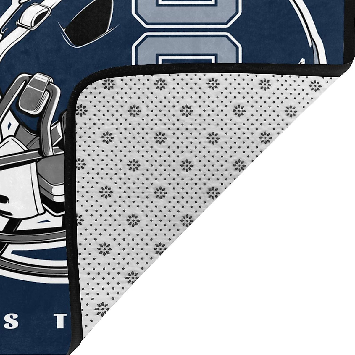 Custom Dallas Rug for Bedroom Personalized Area Rugs with Name and Number Custom Football Carpet Gifts for Fans Men Women