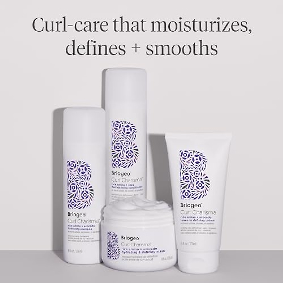 Briogeo Curl Charisma Rice Amino + Avocado Hydrating & Defining Mask, Hair Mask for Wavy, Curly, and Coily Hair, Deeply Nourishes and Defines Curl Pattern, Protein-Free, Vegan, Cruelty-Free, 8 fl oz