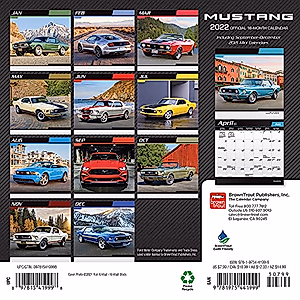Mustang OFFICIAL 2022 7 x 7 Inch Monthly Mini Wall Calendar with Foil Stamped Cover, Ford Motor Muscle Car