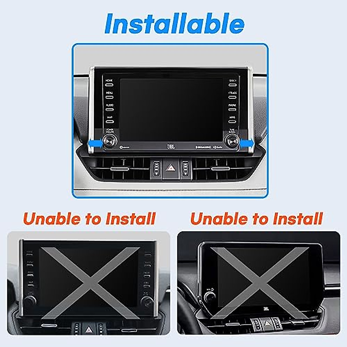 FICS Phone Holder Compatible with Toyota RAV4 (RAV4 19~24) of 8" Monitor