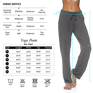 DIBAOLONG Womens Yoga Pants Wide Leg Comfy Drawstring Loose Straight Lounge Running Workout Legging Dark Gray S