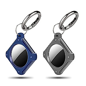 Protective Cover Airtag Case Keychain for Apple Airtag Track Holder Anti Lost Locator with Key Ring Finder Items for Air Tag Dogs Cats Keys Backpacks Kids Elderly