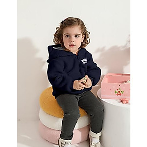 Infant Baby Girls Boys Fleece Hoodie Jacket Coat Winter Warm Cardigan with Ears (3-6 Months, Navy Blue)