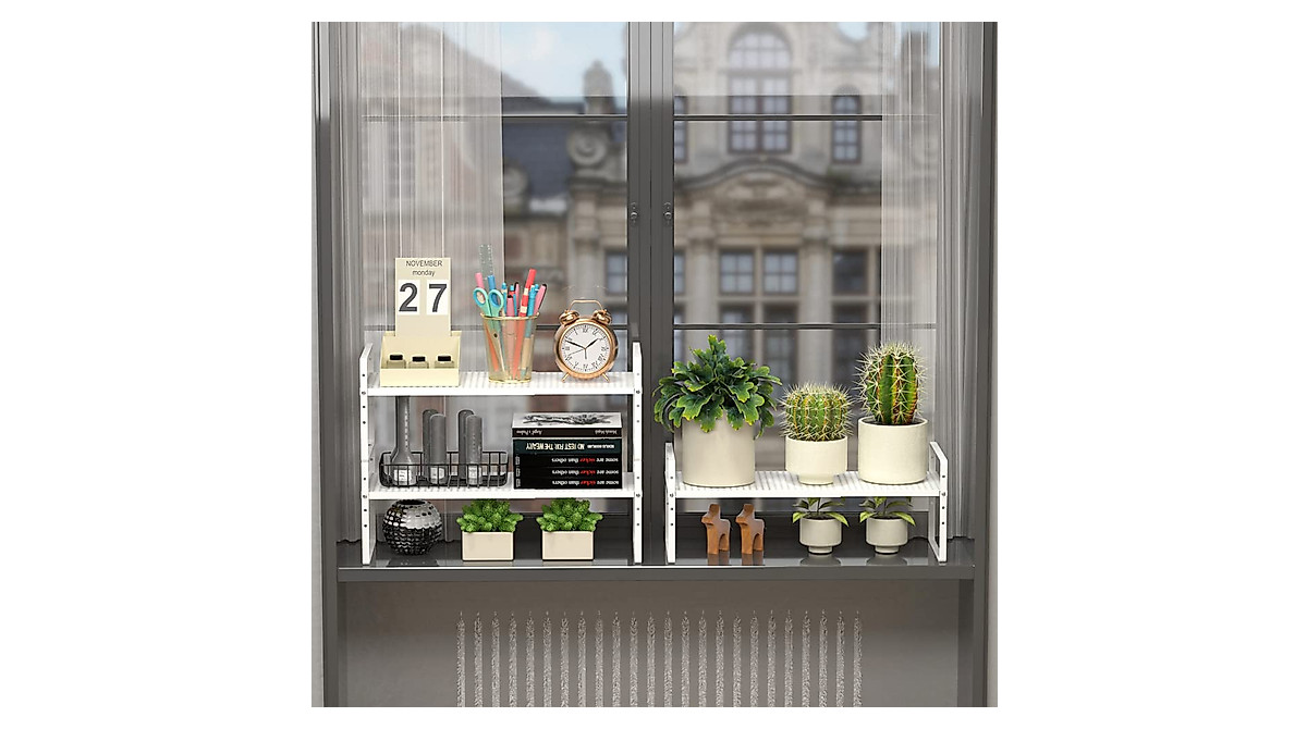 MIYUPTC Expandable Counter Organizer Shelf - Maximize Space