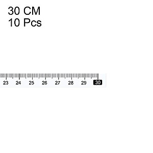 uxcell 10 Pcs Adhesive Backed Tape Measure 30cm Left to Right Read Measuring Tapes Stick on Workbench Ruler (White)
