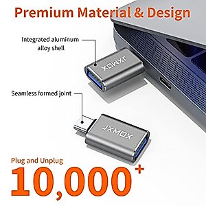 USB C to USB Adapter [2-Pack], Thunderbolt 3 to USB 3.0 OTG Adapter Compatible with MacBook Pro,Chromebook,Pixelbook,Microsoft Surface Go,Samsung Galaxy S8 S9 S10 S20 S21 S22 Ultra Plus,Note 9 10 20