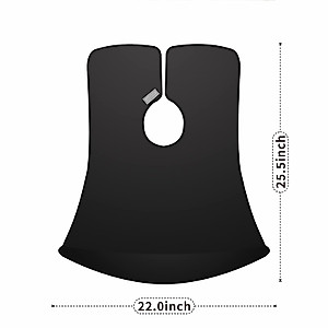 Beard Bib, Beard Apron Foldable Multi-Purpose Shaving Bib, Waterproof shaving cloth set non-stick beard shawl, Suitable for all men's gifts (black)