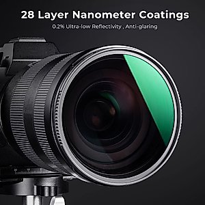 K&F Concept 77mm Fixed ND4 ND8 ND64 ND1000 Lens Filters Kit-Optical Glass Neutral Density Lens Filter with 28 Multi-Coated (Nano-X Series)