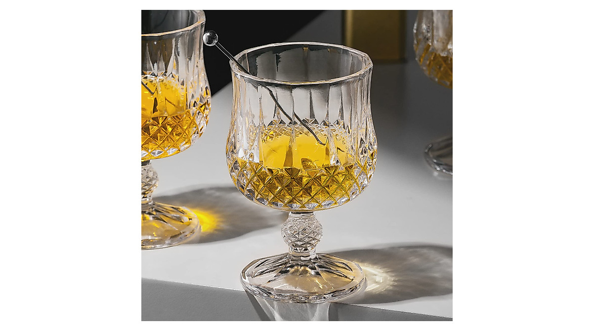 HUAHANGNA Brandy Snifter Set of 4 | Elegant Crystal Cocktail Glasses