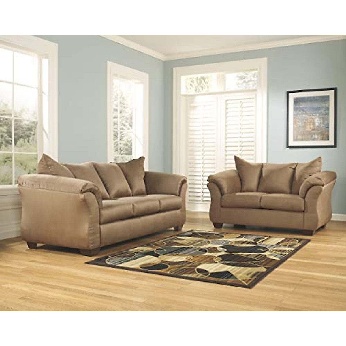 Signature Design by Ashley Darcy Casual Plush Loveseat, Brown