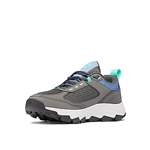 Columbia Women's Hatana Max Outdry Hiking Shoe, Dark Grey/Electric Turquoise, 9