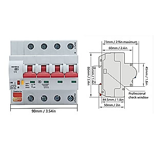 Tgoon Circuit Breaker, AC 400V IP20 Protection Level Bluetooth Boat Audio Circuit Breaker with Safe Lock for Mountain Facility for Isolated Island Power Supply(32A)