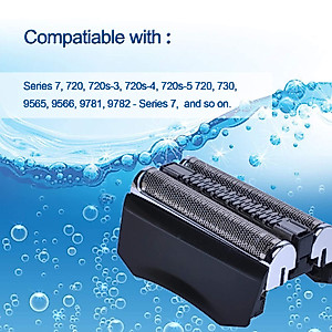 70B Shaver Replacement Foil & Cutter For Compatible with Braun Series 7 Replacement Foil Compatible with 70S 70B Cassette,with Free Clean Brush