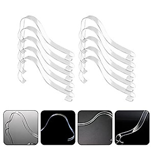 Shelf Bracket 20 Pcs Acrylic Clear Sandal Shoes Display Racks Stand Inserts Holders Shoe Support for Womens Shoes (Transparent) Clear Heels