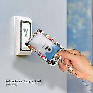 Id Badge Holder with Lanyard Retractable Badge Reel Funny TV Show Merchandise Fans Merch Friendship Gifts Stuff Lanyards for Id Badges Vertical Id Protector Badge Clip for Friends Nurse Doctor Teacher