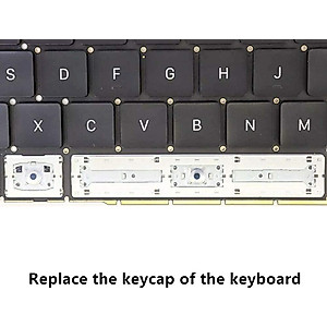 Replacement Spacebar Key Cap and Hinge for MacBook Pro Retina 13" / 15" A1989 A1990 A2159 2018-2019 Year for MacBook Air A1932 2018-2019 Year Keyboard Space Bar Keycap and Hinge
