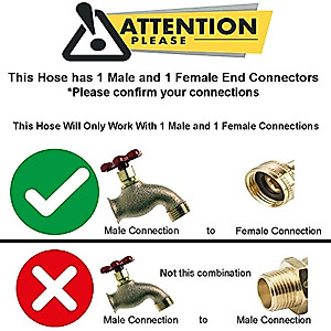 SteelFlex Leader Hose for Garden Hose Reel - 3/4” Braided Stainless Steel Outdoor Short Water Hose - Flexible, No Kinks, Tangles - Withstands Extreme Pressure, Weather, Temperature - 5 Foot Length