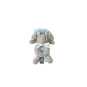 Mud Pie Ring Rattle and Lovey Set (Grey Elephant)