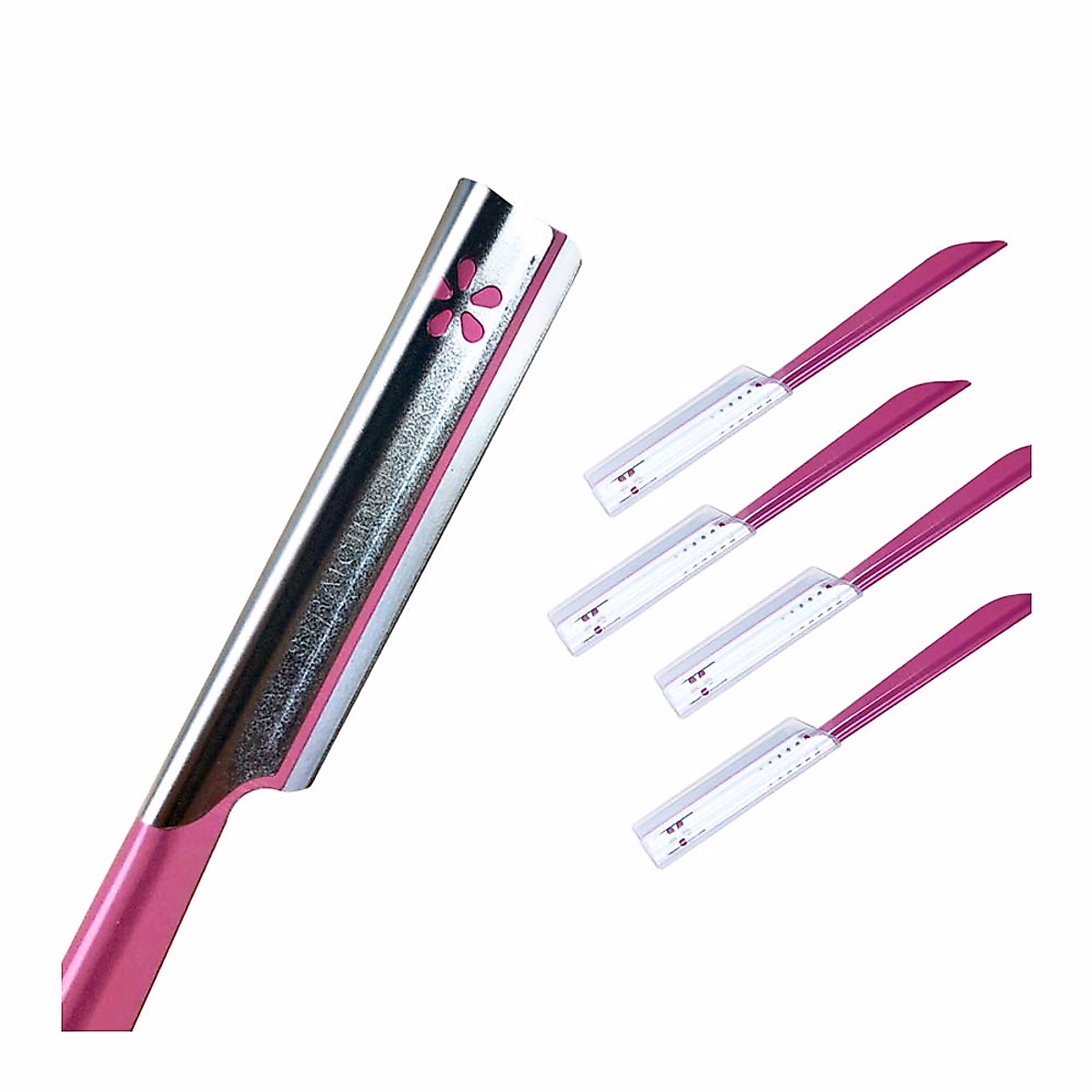 Eyebrow Razors Stainless Steel Facial Razors Shaving Cheek Facial Hair Remover Shapers Razors Face Razor and Eyebrow Shaper Trimming and Shaving Grooming Tool for Women Man with Precision Cover