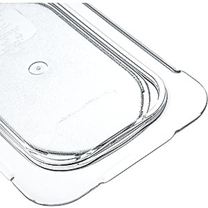 Carlisle FoodService Products Storplus 1/9 Size Universal Flat Food Pan Lid for Catering, Buffets, Restaurants, Polycarbonate, Clear