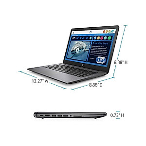 HP Stream 14" HD WLED-backlit Student Laptop, AMD A4-9120e, 4GB DDR4, Radeon R3, 64GB eMMC, Wi-Fi 5 (2x2), Bluetooth 5, Webcam, Windows 10 S, Accessory Bundle, Wireless Mouse, 1-Yr Office 365 Personal