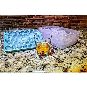 Next Level Home Ice Cube Tray - Ice Tray & Ice Cube Trays for Freezer with Lid and Bin - Sphere Ice Mold - Round Ice Cube Maker - Ice Molds Box