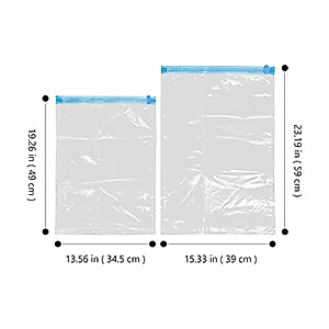 Veemoon Compression Bags 10pcs Travel Space Saver Bags Vacuum Storage Bags Roll-up Sealer Bags No Vacuum Pump Needed for Clothes Bedding Luggage Packing