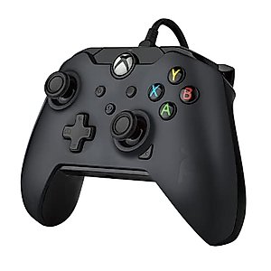 PDP Wired Game Controller - Xbox Series X|S, Xbox One, PC/Laptop Windows 10, Steam Gaming Controller - USB - Advanced Audio Controls - Dual Vibration Videogame Gamepad - Raven Black